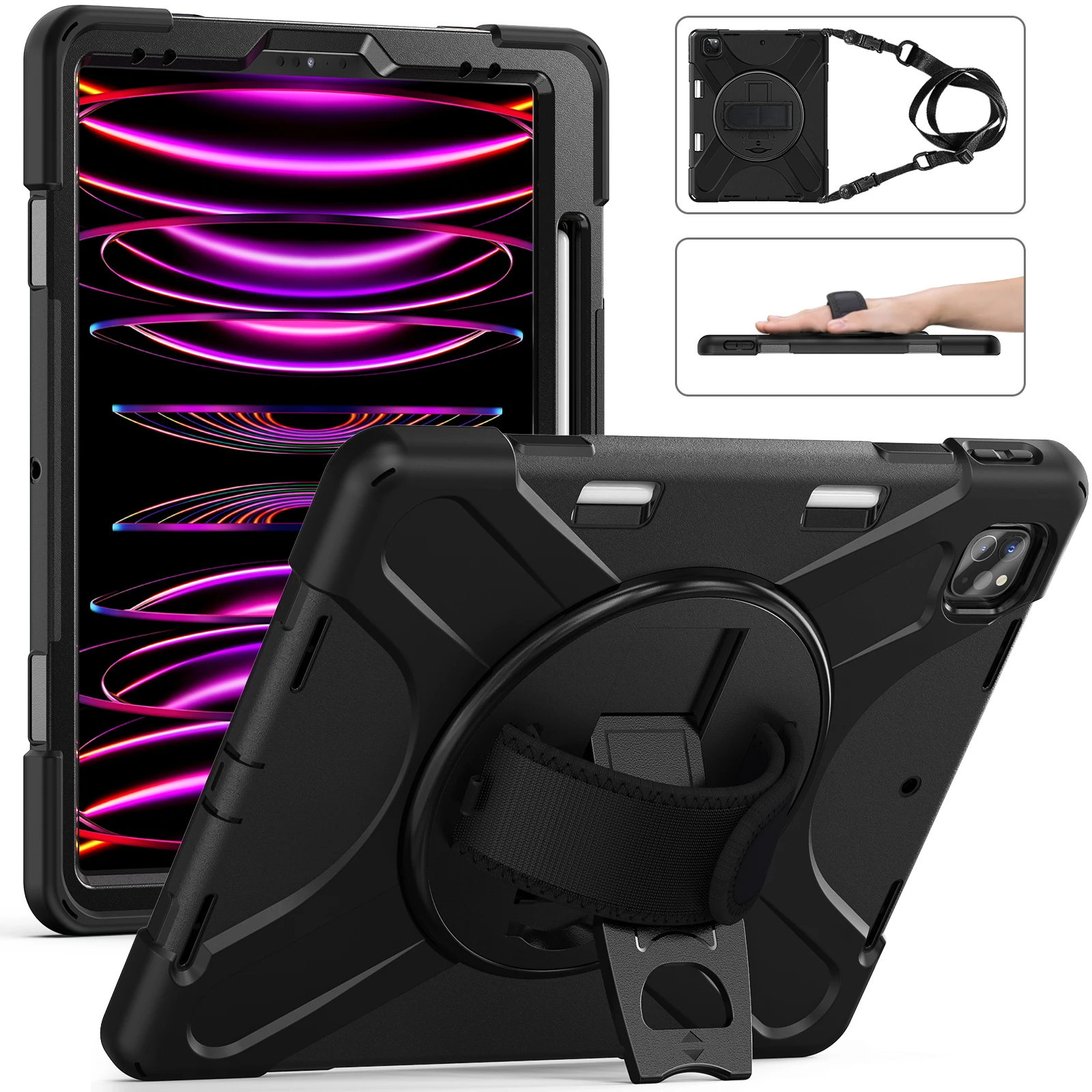 Case for iPad Pro 12.9 3rd 4th 5th 6th Drop Protection Heavy Duty ...