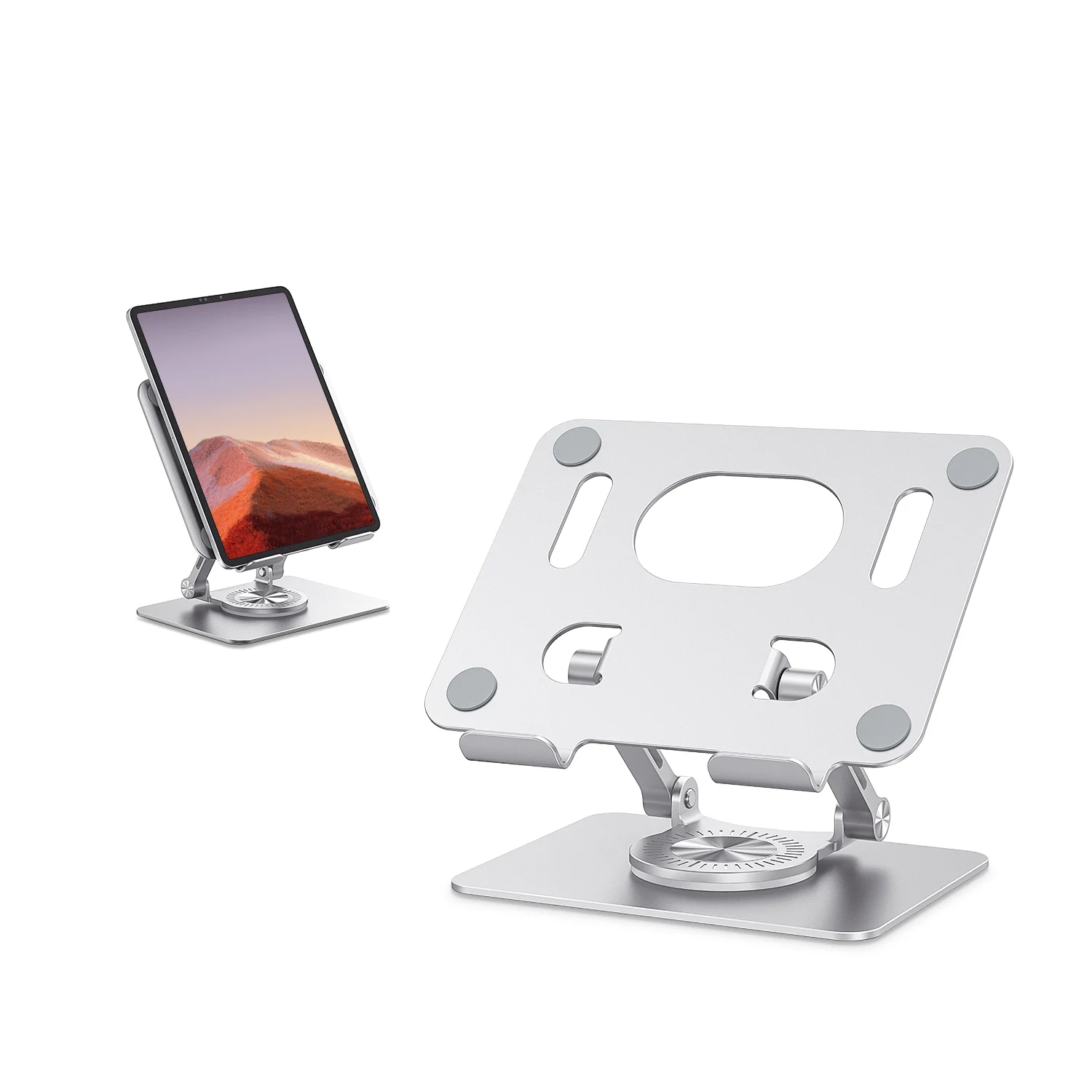 ST02-Tablet-Stand-Adjustable-with-360-Swivel-Base-Aluminum-Tablet-Stand ...