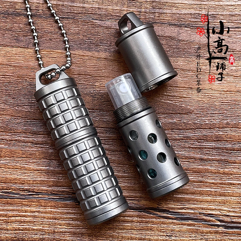 EDC-Titanium-Alloy-Outdoor-Tools-Paracord-Perfume-Storage-Box-EDC-Toys ...