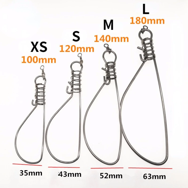 5pcs-Stainless-Steel-Fishing-Snap-Hooked-Portable-Fish-Lock-Snap-Pin ...