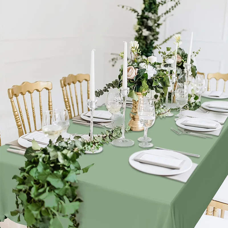 1pc pieces, grass green rectangular tablecloth, waterproof light green ...