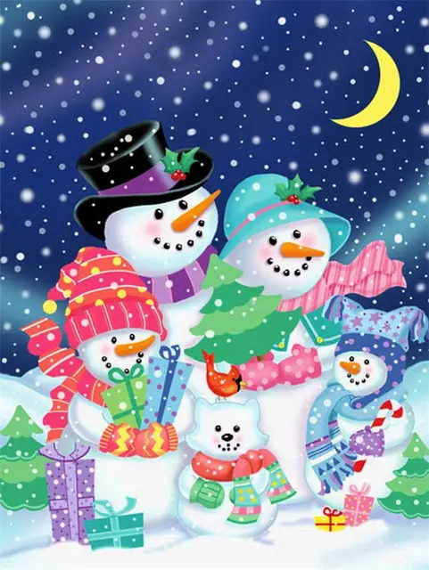 Festive Christmas paint by numbers kits