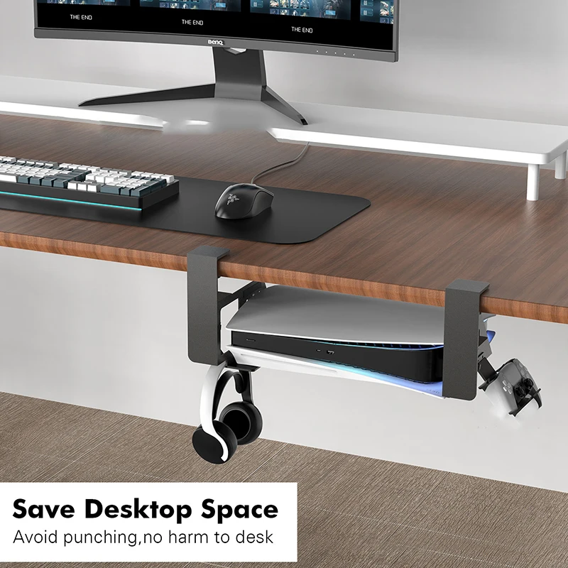 Under Table Hanging Holder For PS5 & PS5 Slim Game Console Stander ...