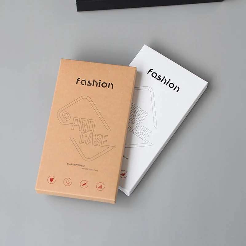 100pcs Phone Case Packaging Box, Kraft Paper Box Cardboard, Phone Cover ...