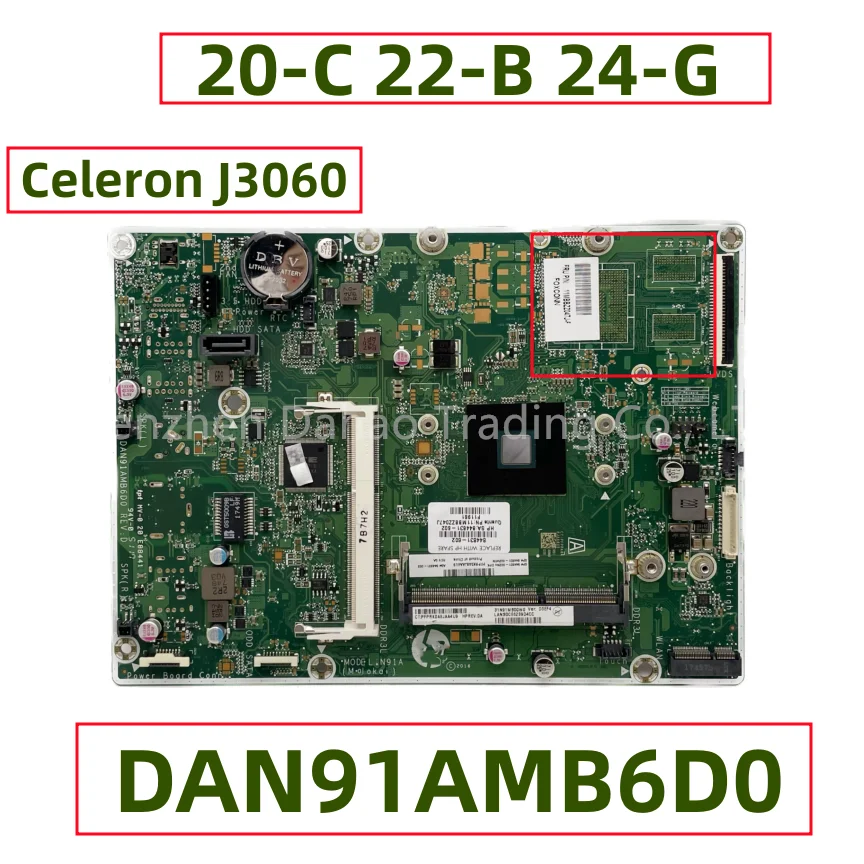 MODEL : N91A For HP 20-C 22-B 24-G AIO Motherboard With Celeron J3060 ...