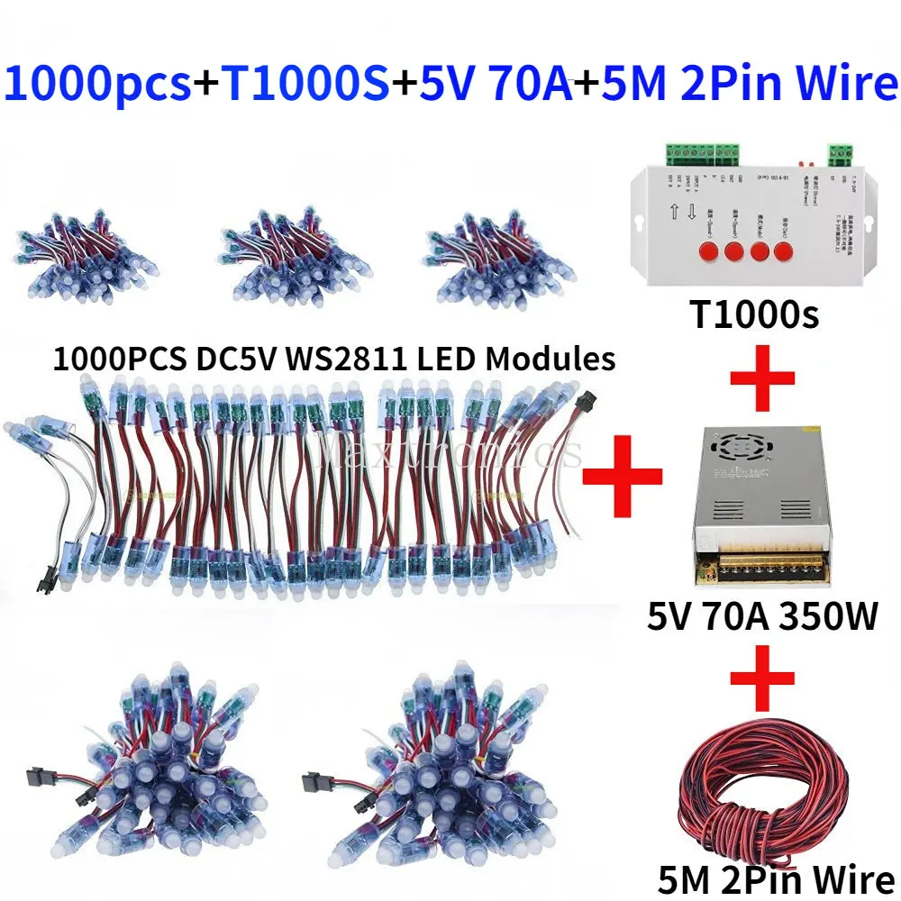 5v 12mm Led Ws2811 Pixel Module | Ws2811 Led Module 100 Pcs 12mm ...