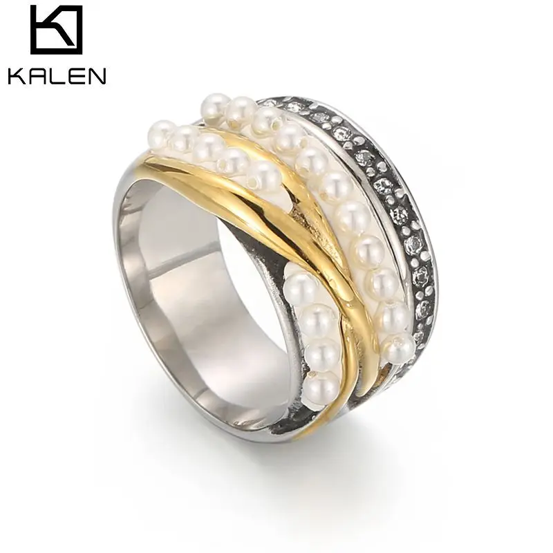 KALEN-Multilayer-Vintage-Party-Ring-Stainless-Steel-With-Pearls-Paved-Setting-Rings-Zircon-Ring ...
