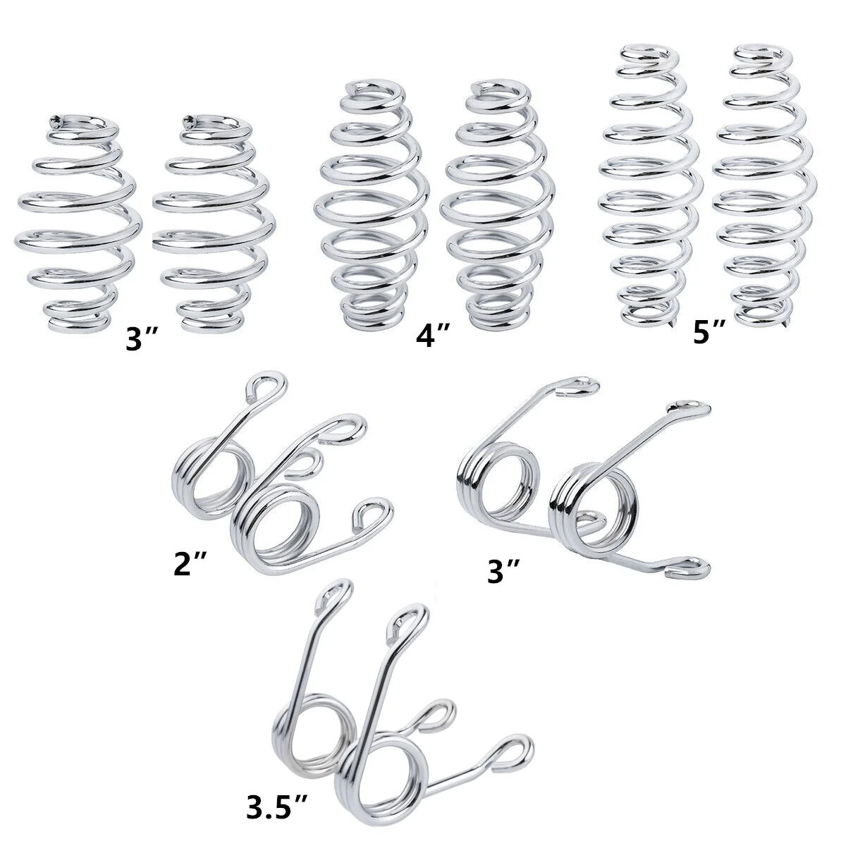 Motorcycle 2''/3''/3.5"/4"/5'' Solo Seat Springs For Harley Honda ...