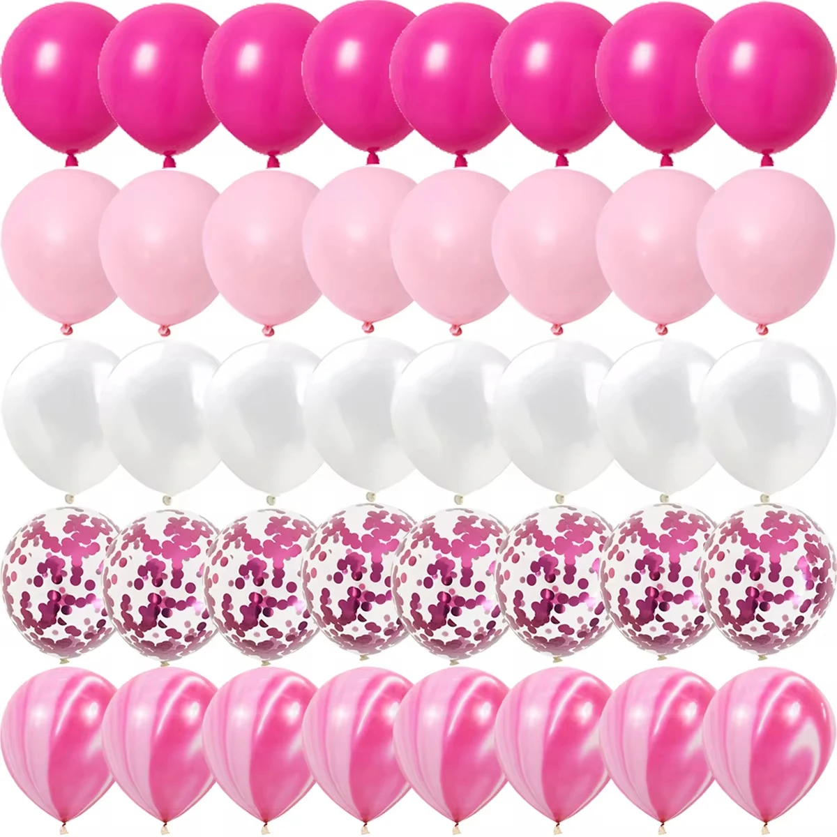 Rose Pink Metal Latex Confetti Confetti Balloons Wedding Decorations ...