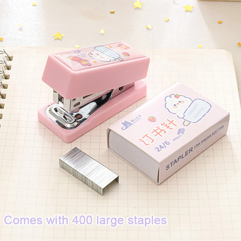 Cute Cartoon Animals Mini Metal Stapler Set With 400PCS No.12 Staples ...