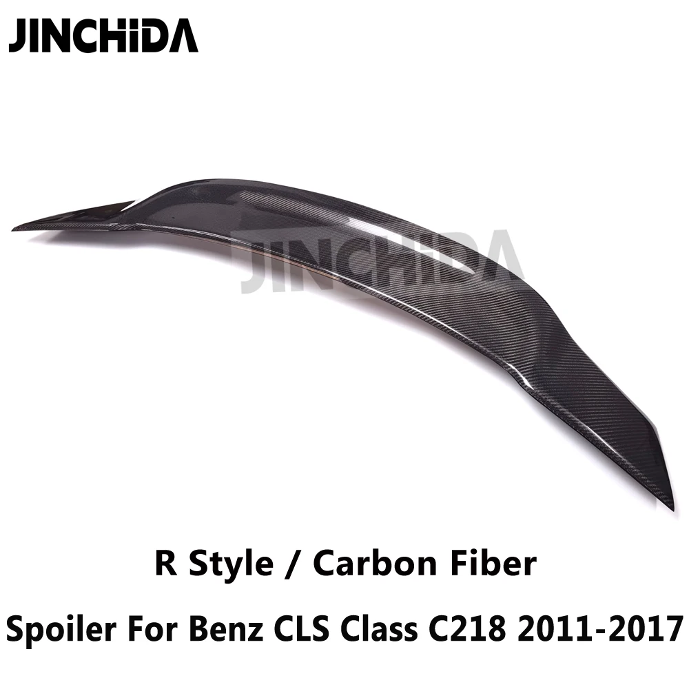 C218 R Style Real Carbon Fiber Rear Trunk Spoiler for Mercedes CLS ...