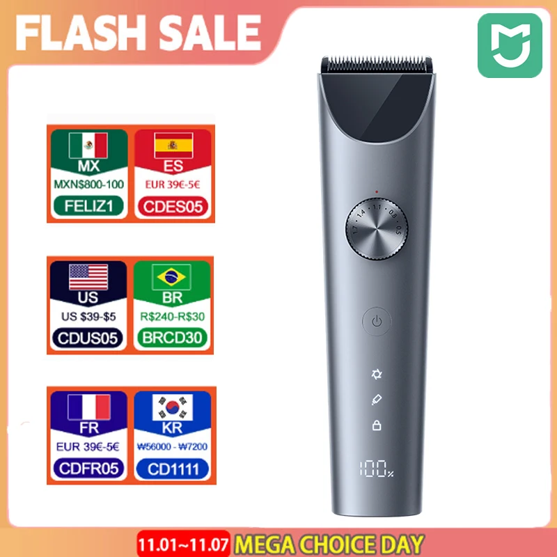 Mijia-Hair-Clipper-2-Household-Wireless-Trimmer-Cutting-Barber-IPX7 ...
