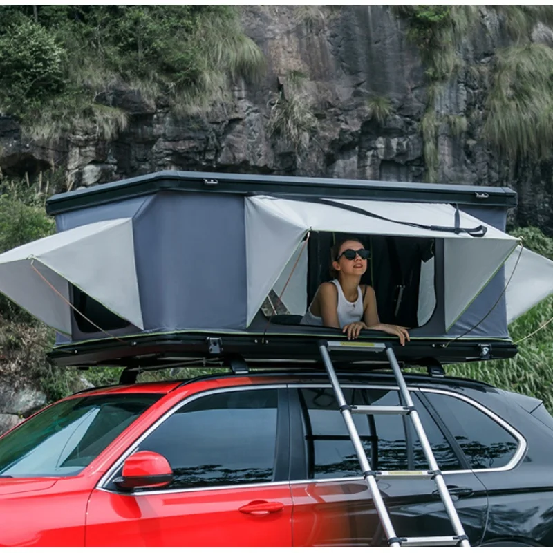 Foldable Hard Shell Aluminum Roof Top Tent, Outdoor Camping, Hiking ...