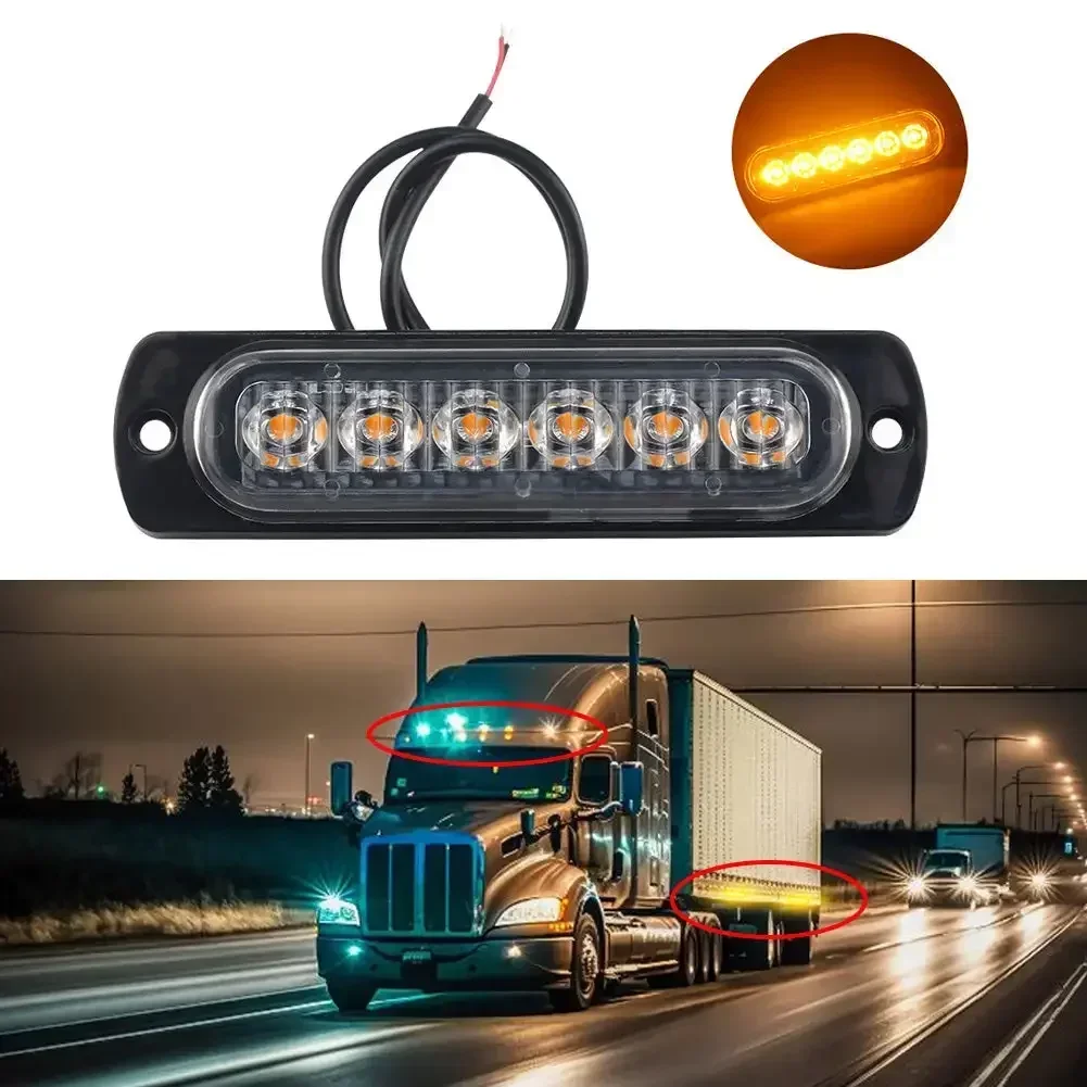 Led Light Grille Lights Car Emergency Light 6LED Warn Light Police ...