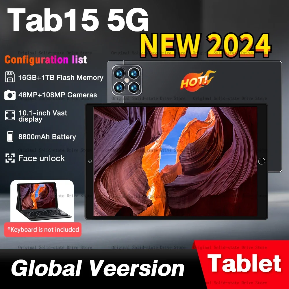 Tablette-PC-Tab15-Pro-d-origine-tablette-5G-16-Go-1-To-10-1-pouces ...