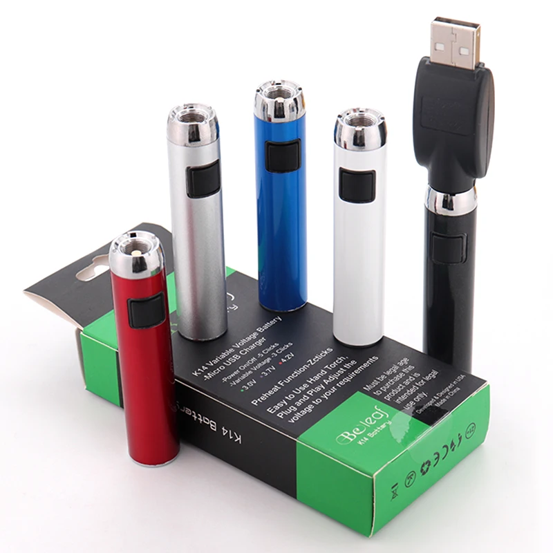 Beleaf-K14-Preheat-Vape-Battery-500mAh-With-USB-Charger-Vaporizer-Pen ...