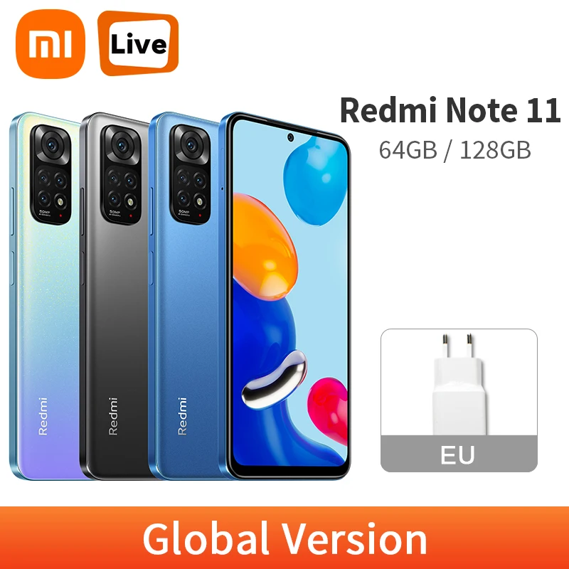Global-Version-Xiaomi-Redmi-Note-11-64GB-128GB-Smartphone-Snapdragon ...