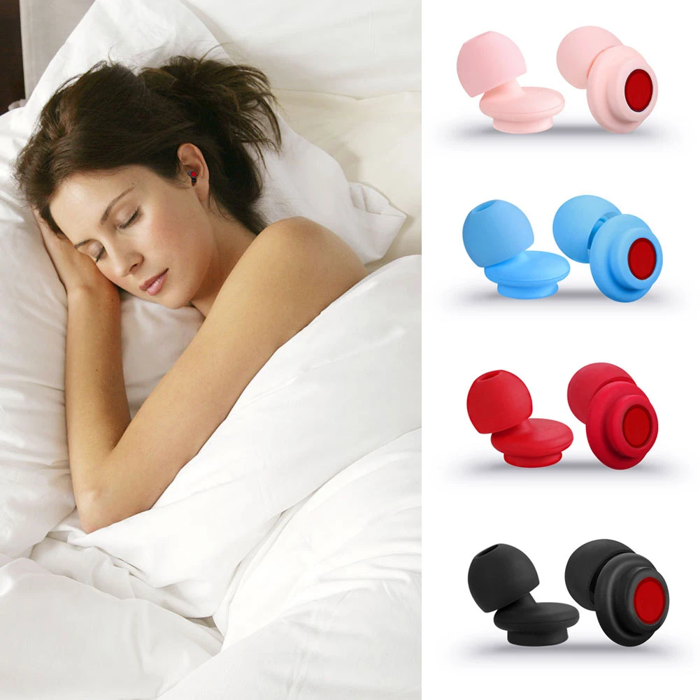 Portable-Noise-Reduction-Silicone-Soundproof-Ear-Plugs-Sleep ...