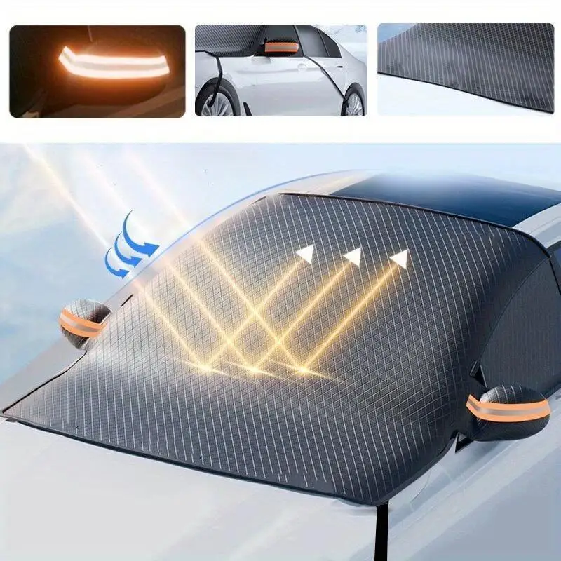 Magnetic-Car-Front-Windscreen-Cover-Automobile-Sunshade-Windshield-Snow ...