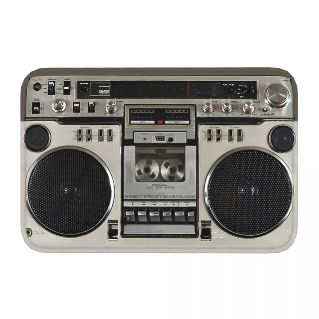 Retro Non-Slip Carpet Vintage 80s Boombox Ghettoblaster Doormat Bedroom ...