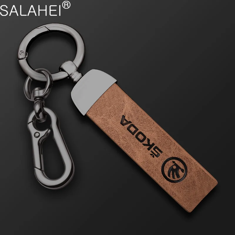 Car Logo Key Chain Rings Keychain For Skoda Yeti Roomster Octavia Rapid ...