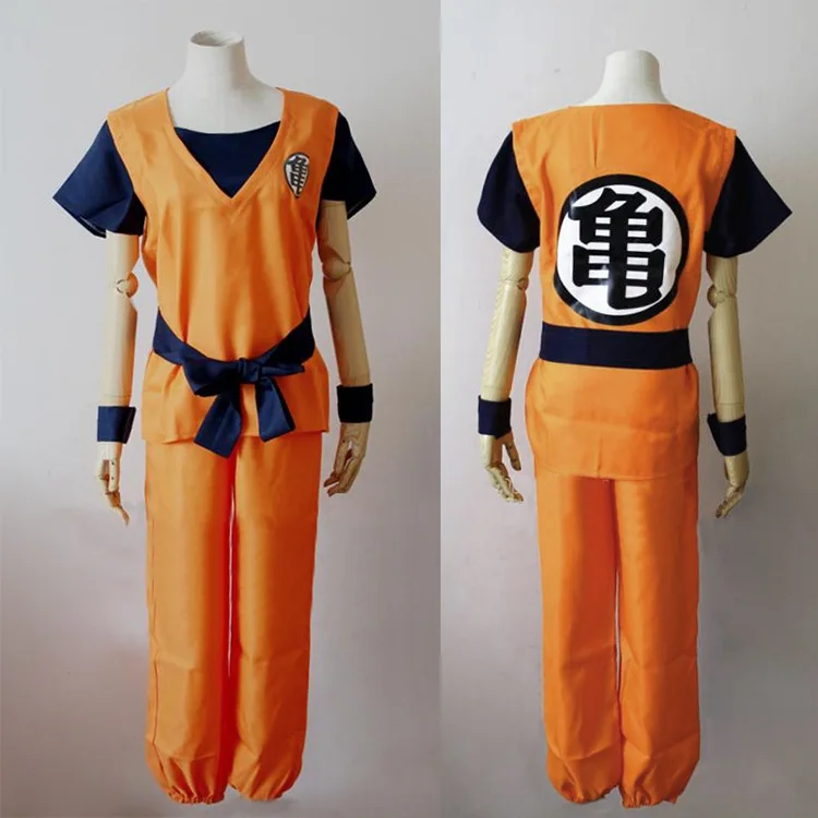 Japan Anime Dragon Ball Adult Orange Suits Son Goku Cosplay Costume ...