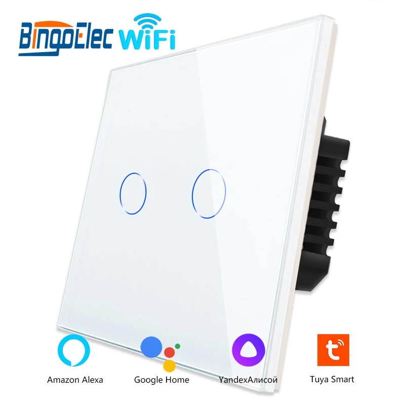 Wifi Wall Touch Switch EU No Neutral Wire Required Smart Light Switch 1 ...