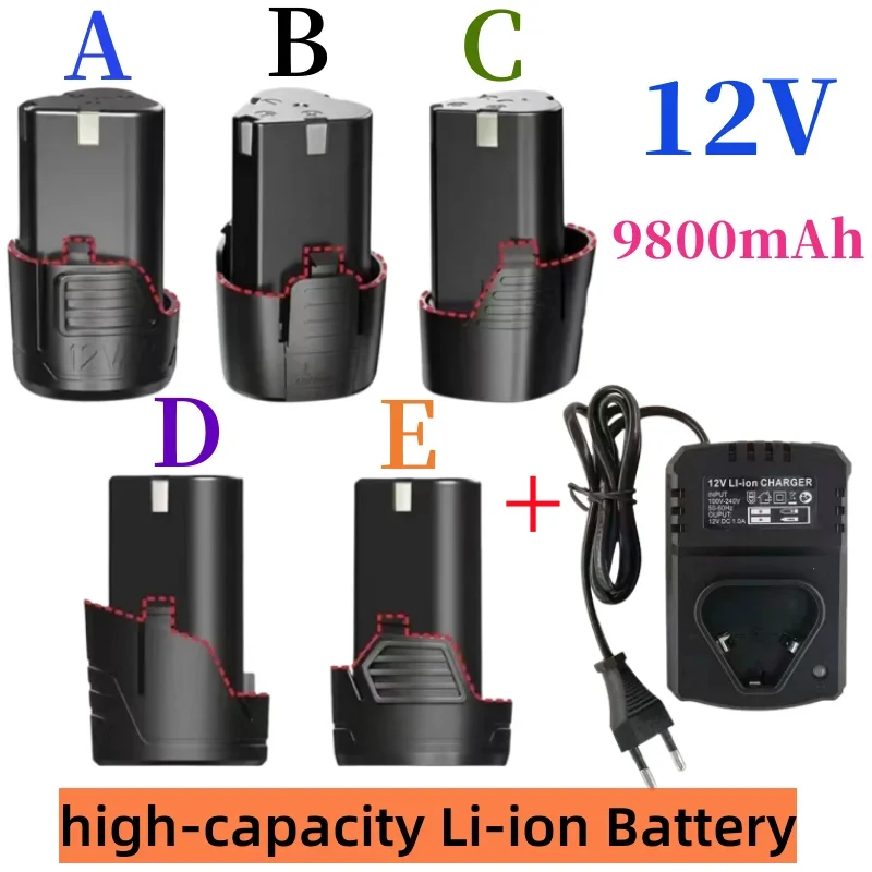 100-Original-12V-9800mAh-Universal-Rechargeable-Battery-for-Power-Tools ...
