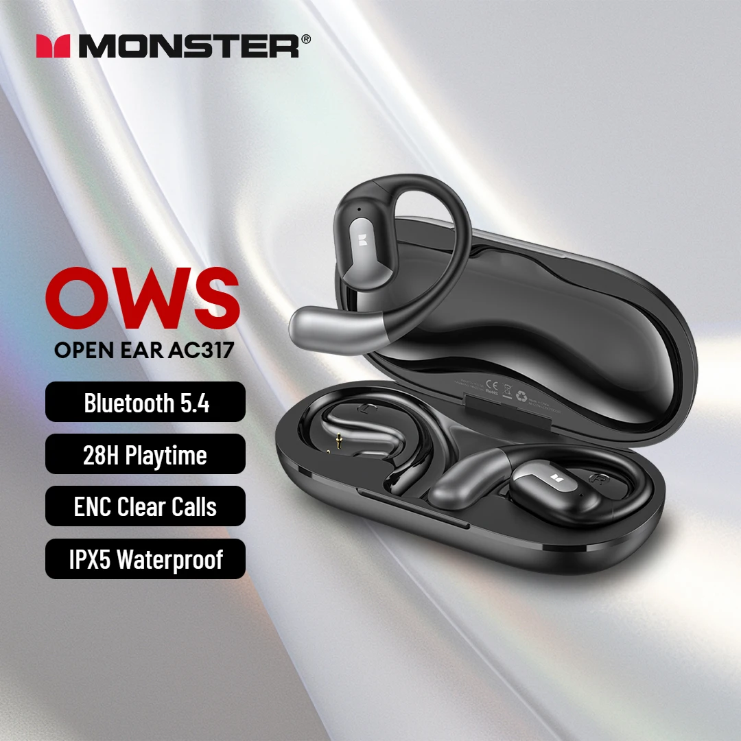 Monster-AC317-OWS-Bluetooth-5-4-Earphones-IPX5-Sports-Earhook-Wireless ...