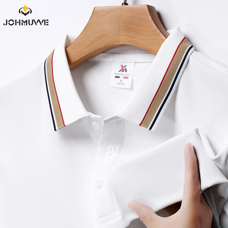 Polo-de-manga-corta-con-solapa-a-rayas-para-hombre-camiseta ...