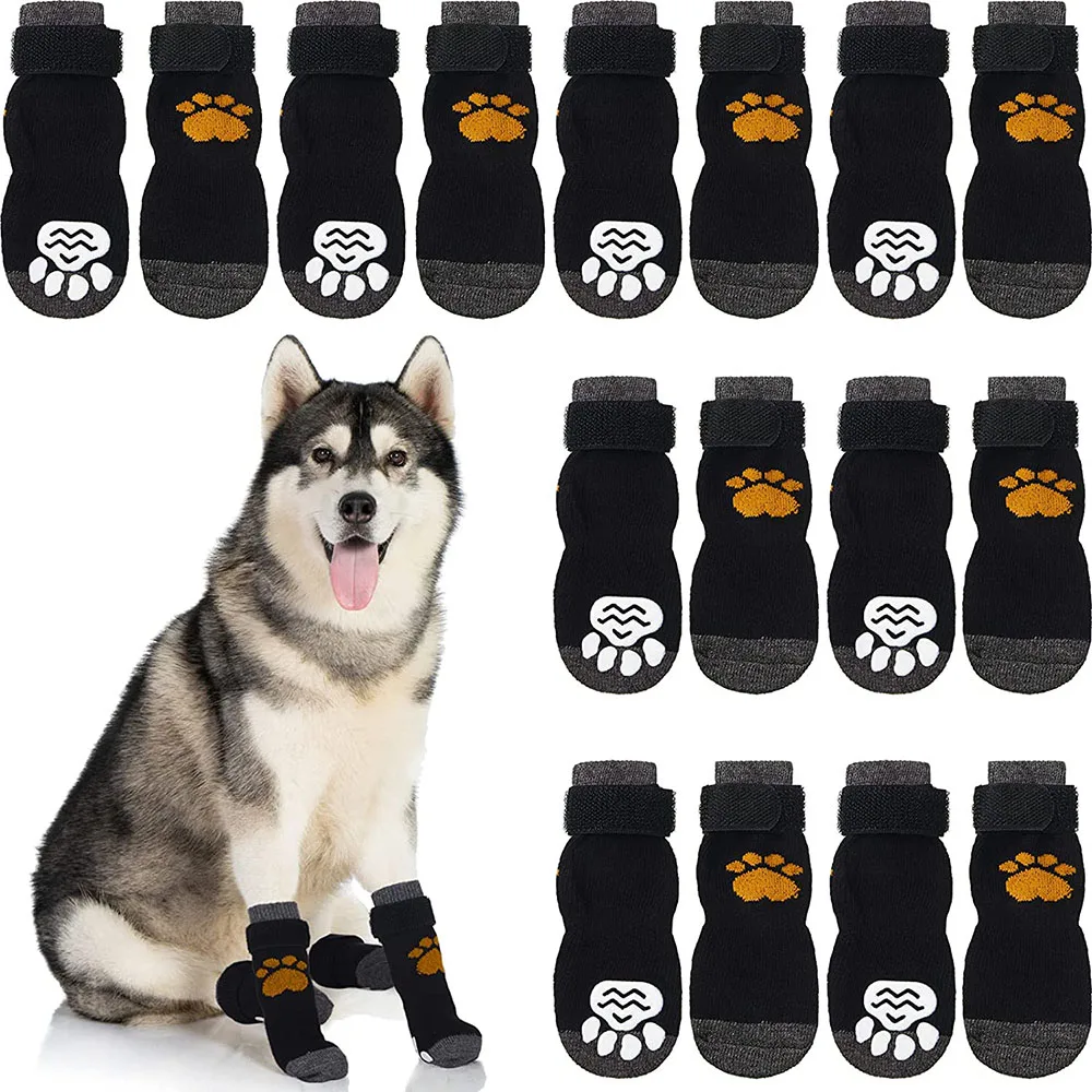 4pcs-Anti-Slip-Pet-Dog-Cat-Socks-Dog-Paw-Protector-Traction-Control-for ...