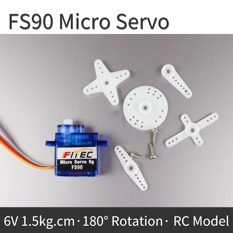 1.5kg FS90 9G Mini Micro 180 Degree Servo with Accessories Feetech For ...