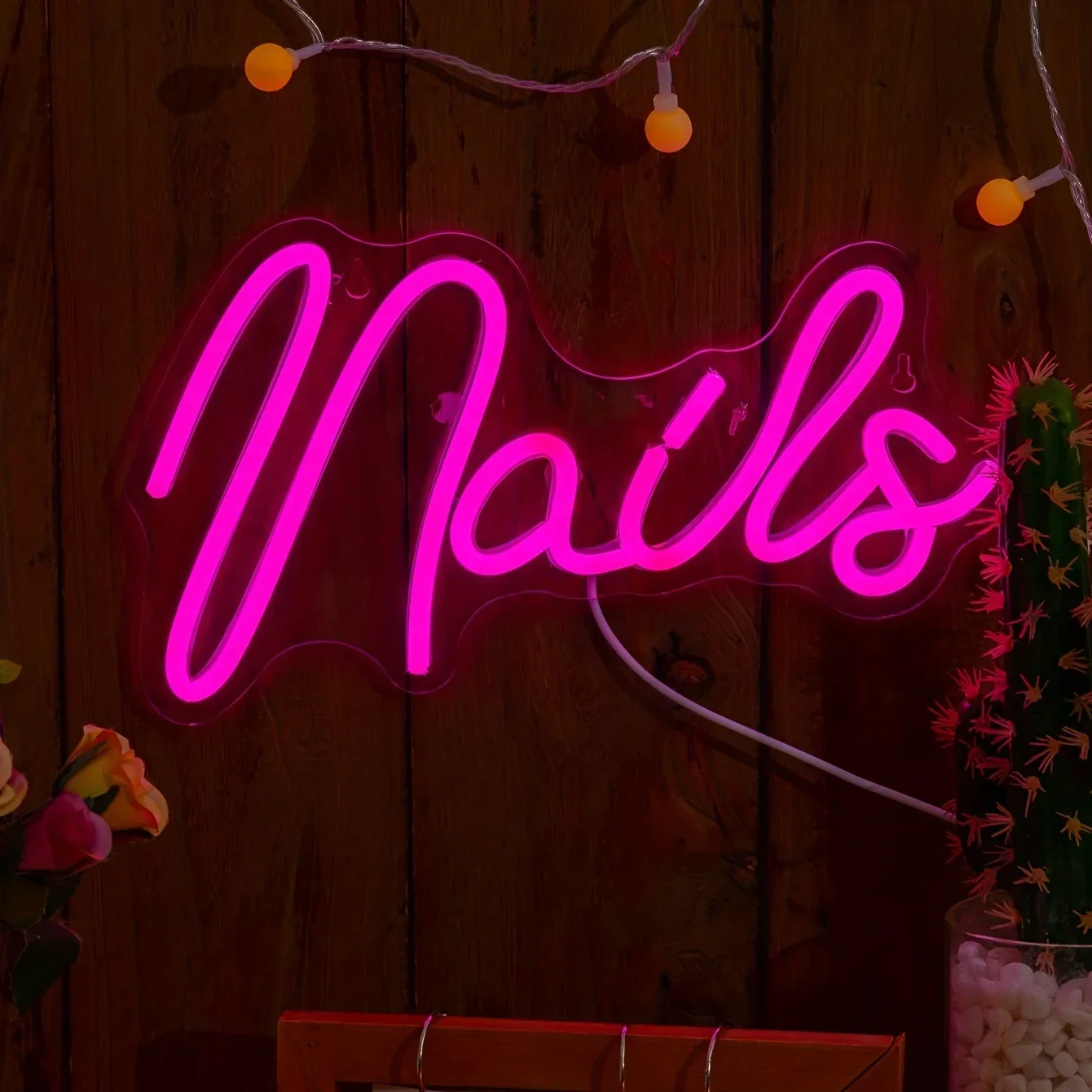 1pc-PS-Nails-Neon-Light-Creative-Letter-Design-Led-Neon-Light-Sign-For ...