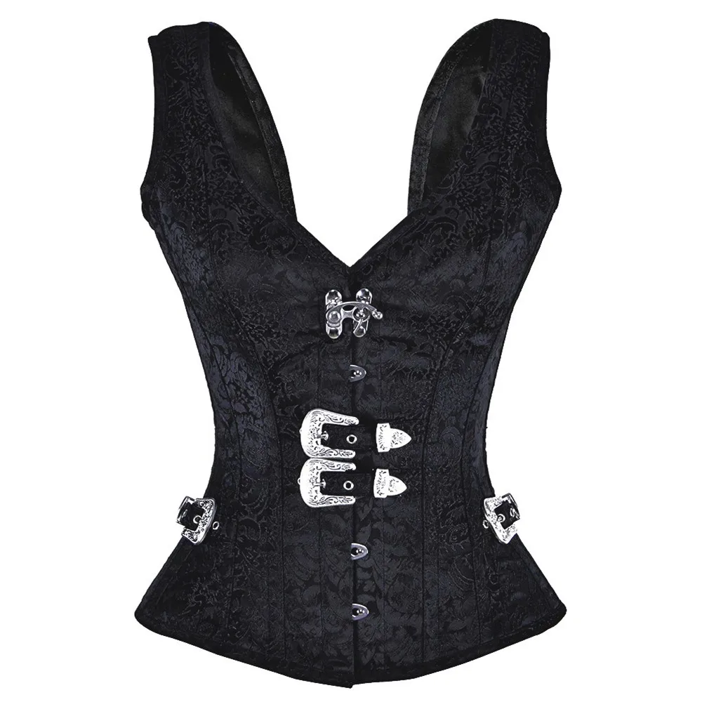 Steampunk Steel Boned Corset Vest Women Burlesque Gothic Clothing ...