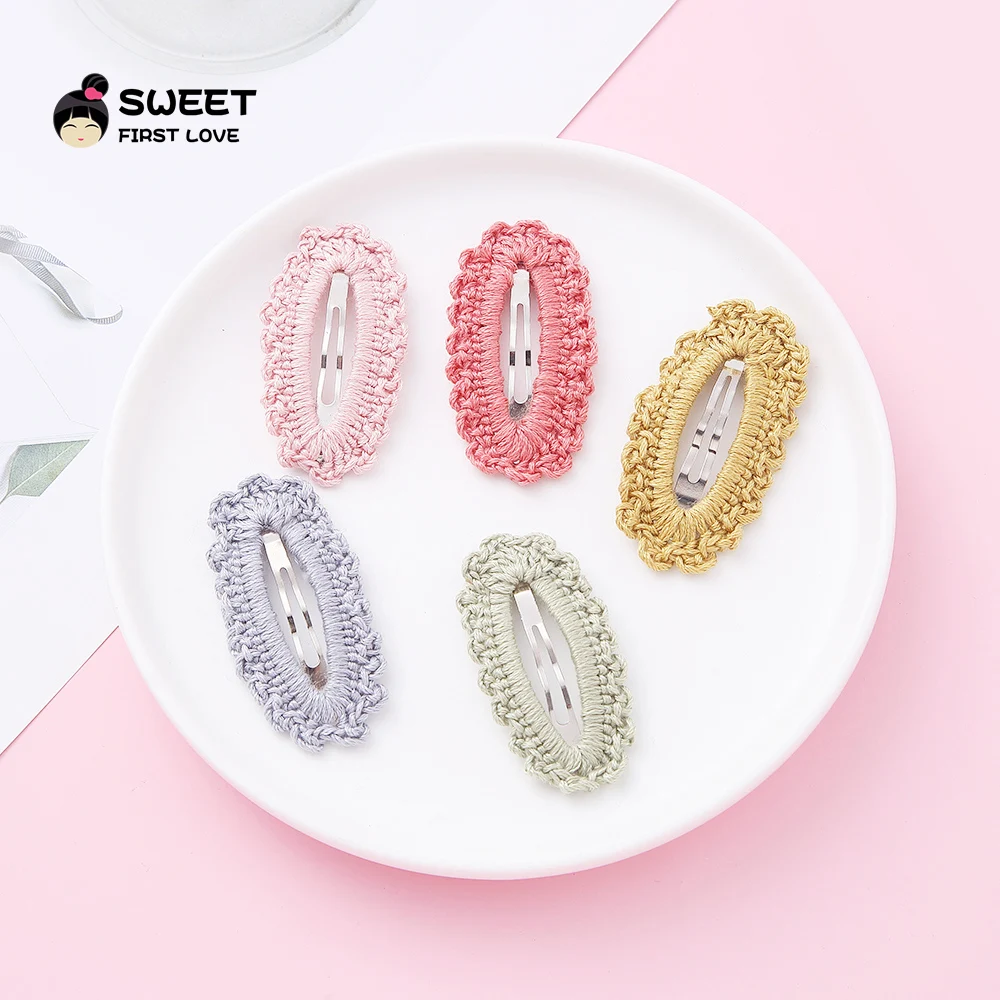 5Pcs-Set-Hair-Clips-Simple-Wool-Woven-Hairpin-Solid-Soft-Cute-Sideline ...