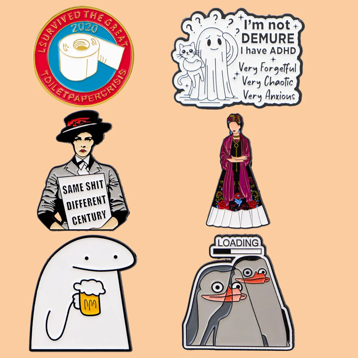 Feminism Enamelled Brooches For Women Lapel Pins Badge on Backpack ...