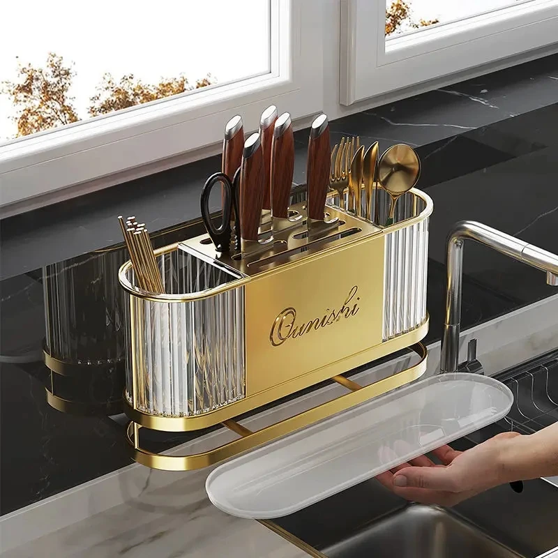 New-Kitchen-Knife-Rest-Storage-Rack-Stainless-Steel-Household-Knife ...