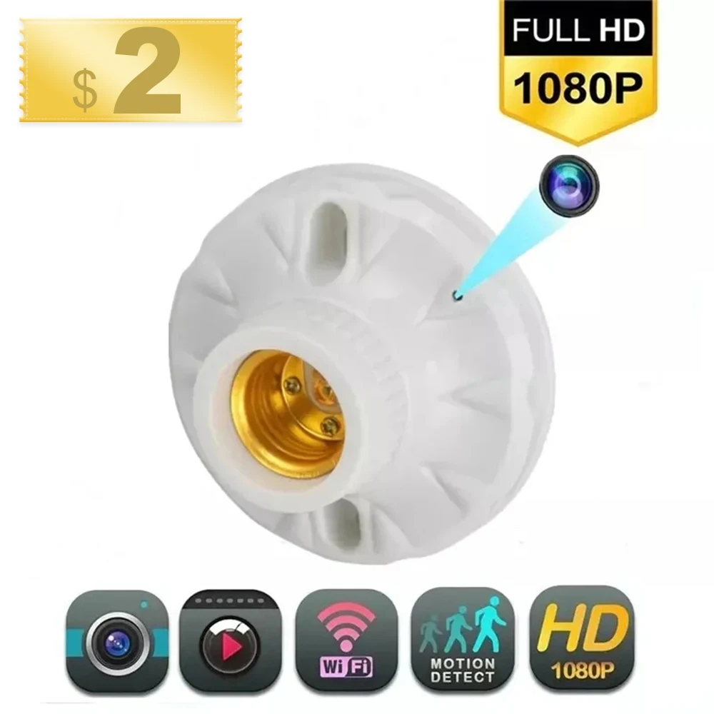 câmera espiã escondida Casa hotel teto e27 suporte da lâmpada wi fi ...
