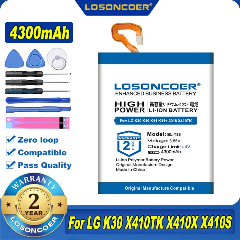 LMX410EO-BL-T36-Battery-For-LG-Harmony-2-K10-2018-K11-2018-K30-K11-2018 ...