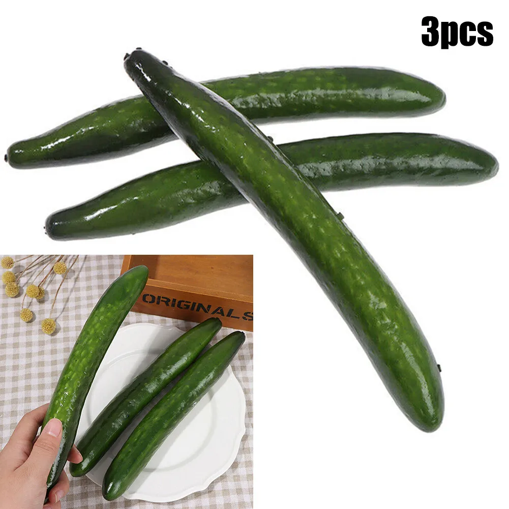 3pcs-Simulation-Cucumber-26cm-Foam-Lifelike-Simulation-Cucumber-Fake ...