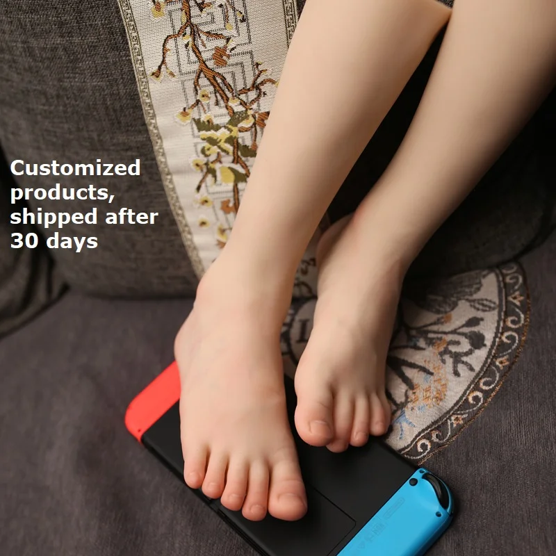 1 Cute Child Foot Model Silicone Material False Nail Practice Fetish ...