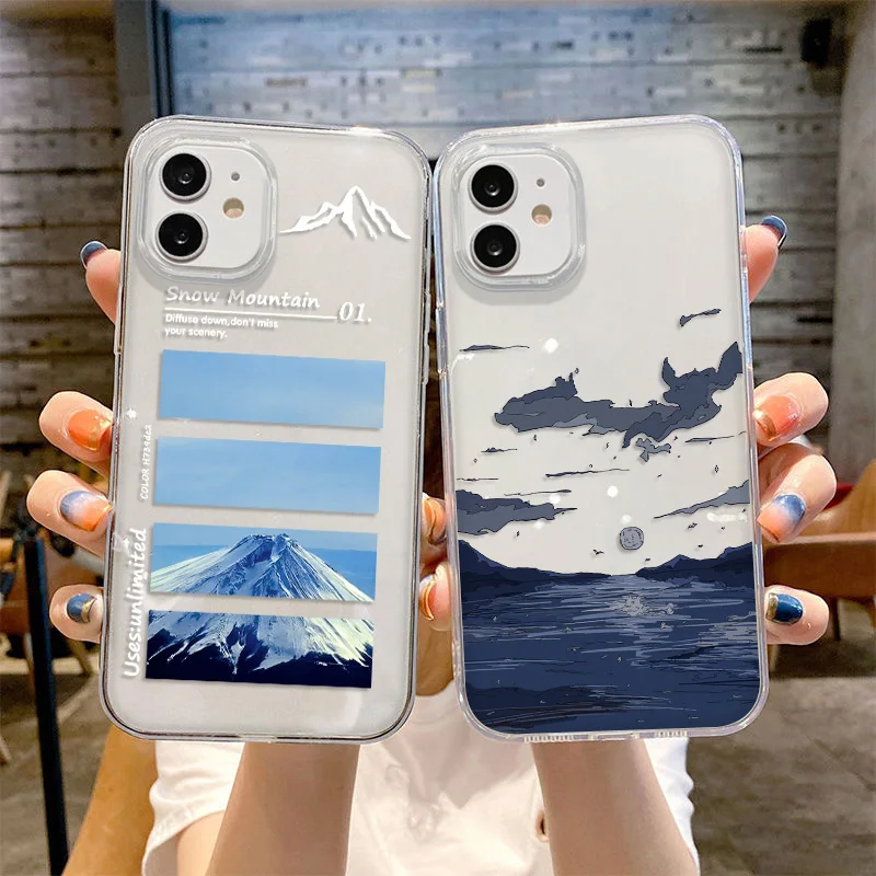 Korean Sunset Scenery Phone Case For Samsung S23 S22 S24 Ultra S21 S20 ...