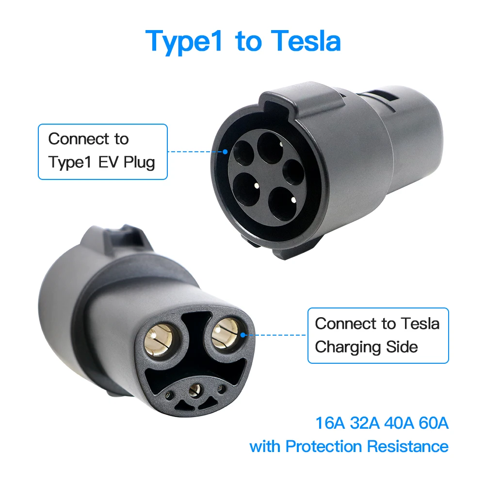 Electric-Car-Charging-Connector-SAE-J1772-Type-1-to-Tesla-Convertor ...