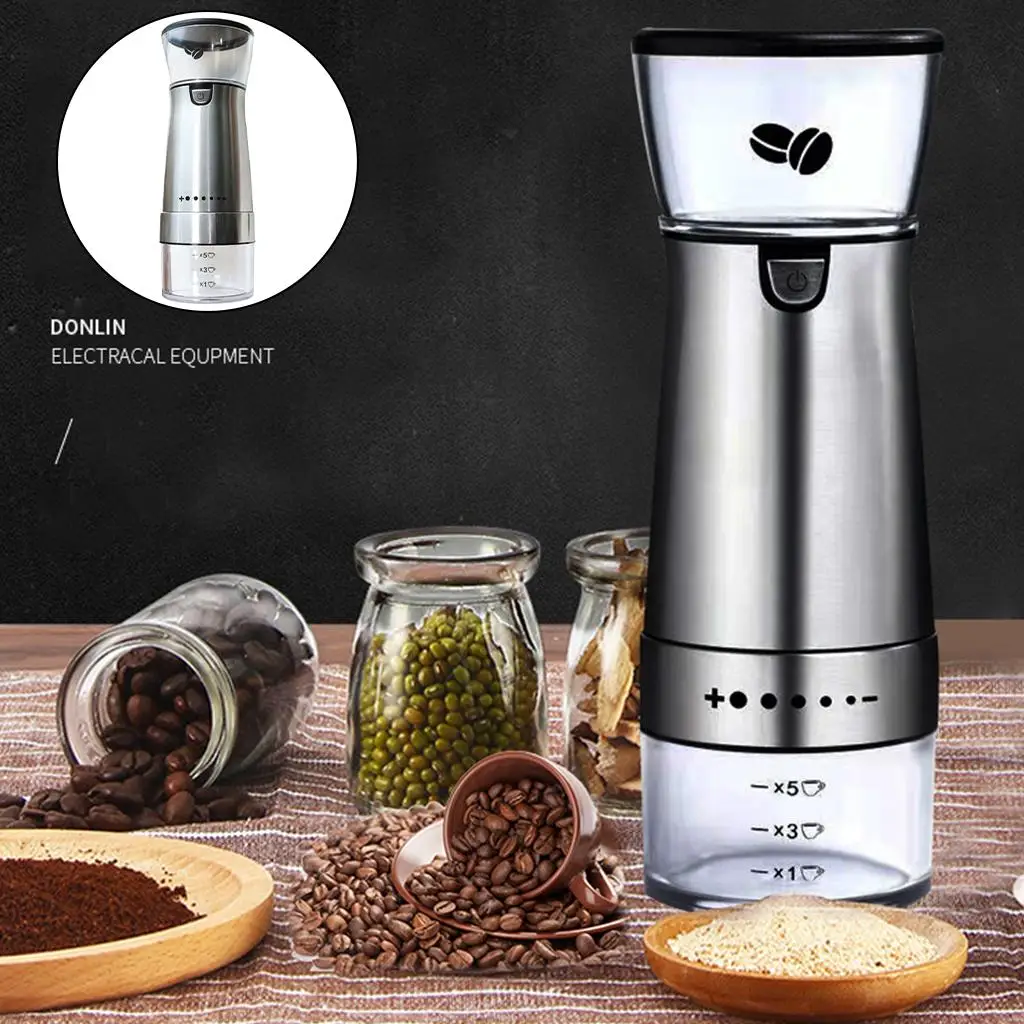 Portable-Electric-Coffee-Grinder-Machine-USB-Rechagable-Adjustable ...