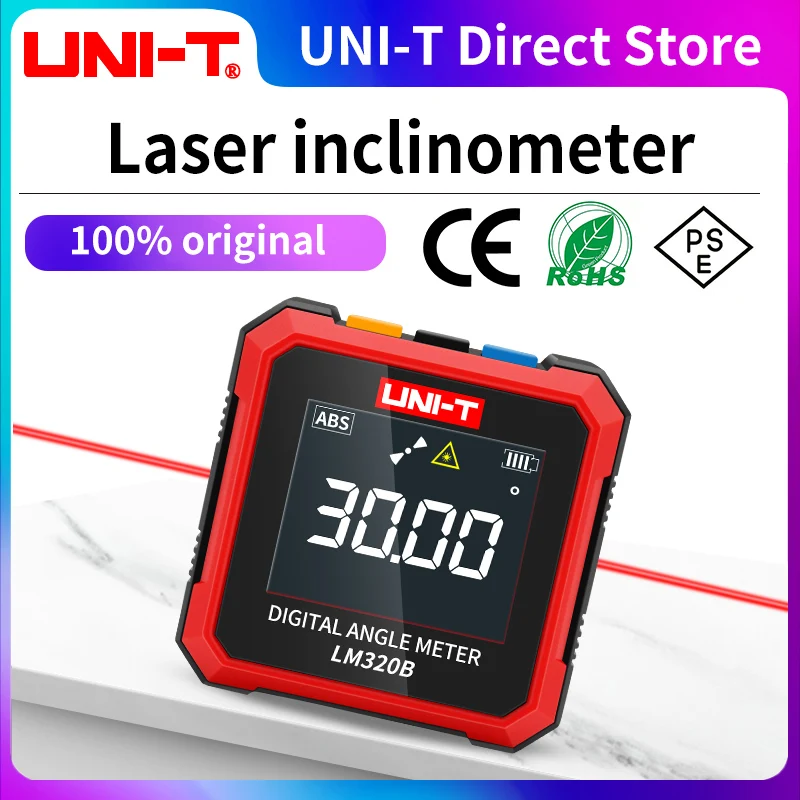 UNI-T-LM320A-LM320B-Digital-Inclinometer-Electronic-Angle-Meter-4-90-Protractor-Magnetic-Laser ...