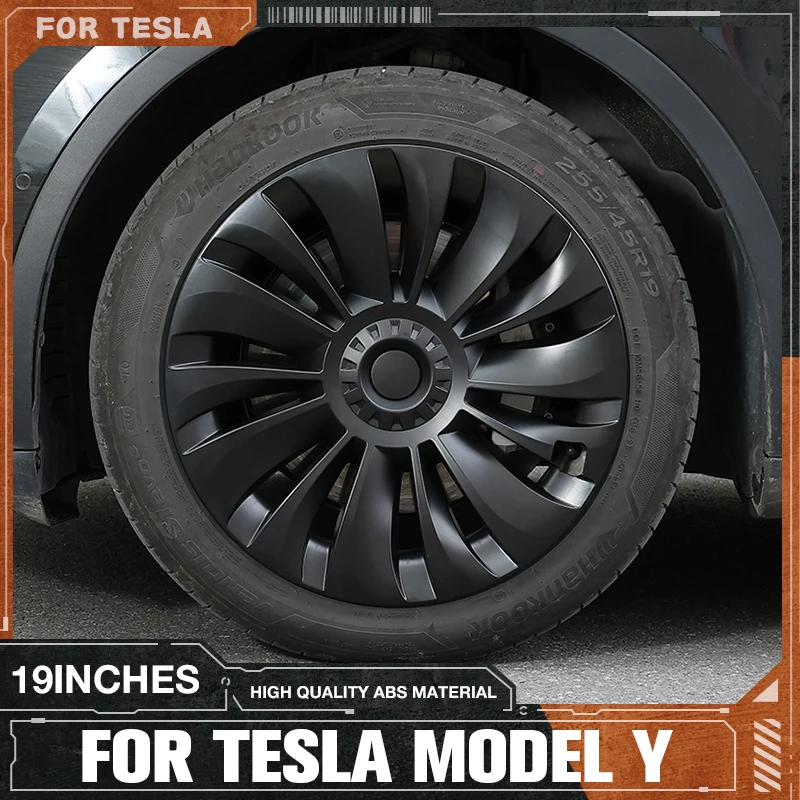 For Tesla Model Y Car Accessory 4Pcs/1Pcs Automobile Hub Cap Wheel ...