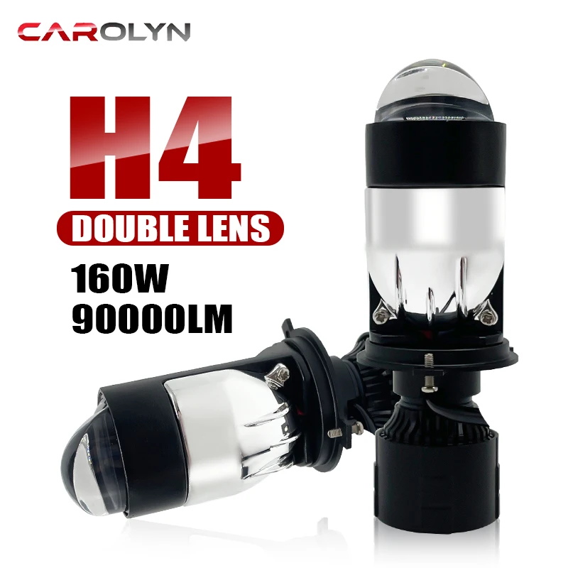 Dual Lens H4 LED Headlight Mini Projector Lens LED H4 Auto Lamp ...