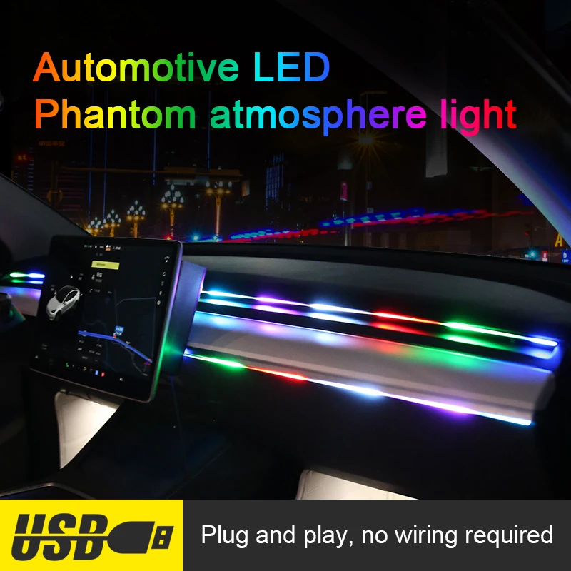 Symphony-64-colori-RGB-USB-Car-LED-strisce-acriliche-ambientali-luci ...