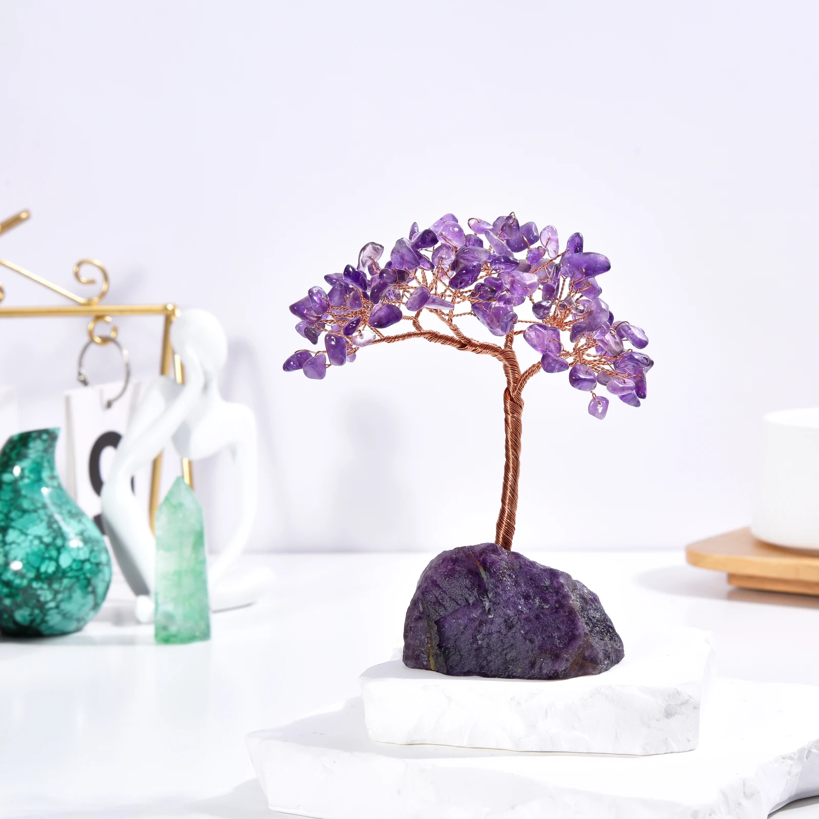 Lucky-Crystal-Tree-Random-Stone-Base-home-decoration-for-Fengshui ...