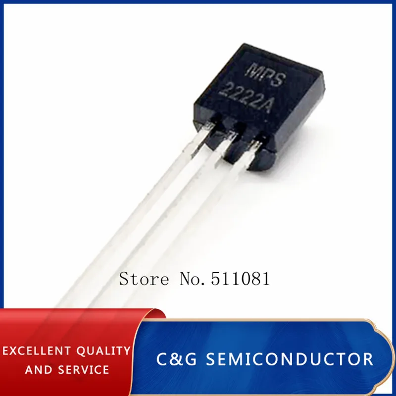 1000PCS MPS2222 2N2222 MPS2222A TO 92 NPN 0.8A 40V ทรานซิสเตอร์ ...